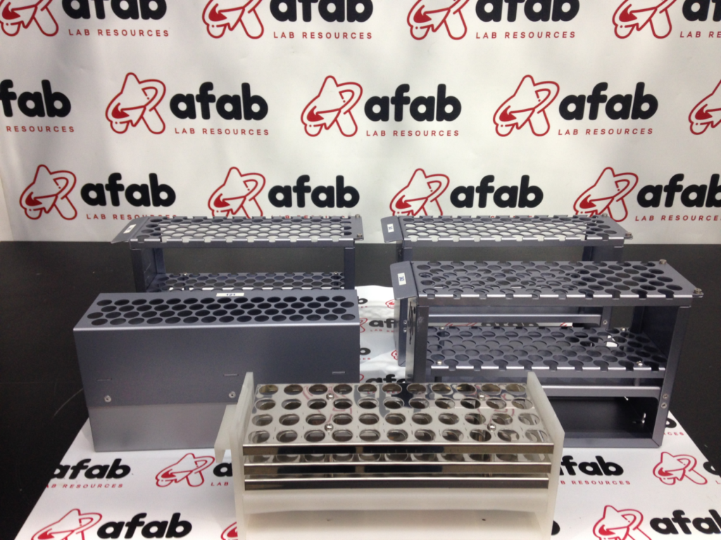 Gilson 343 & 121 Metal Tube Rack Lot - AFAB Lab Resources