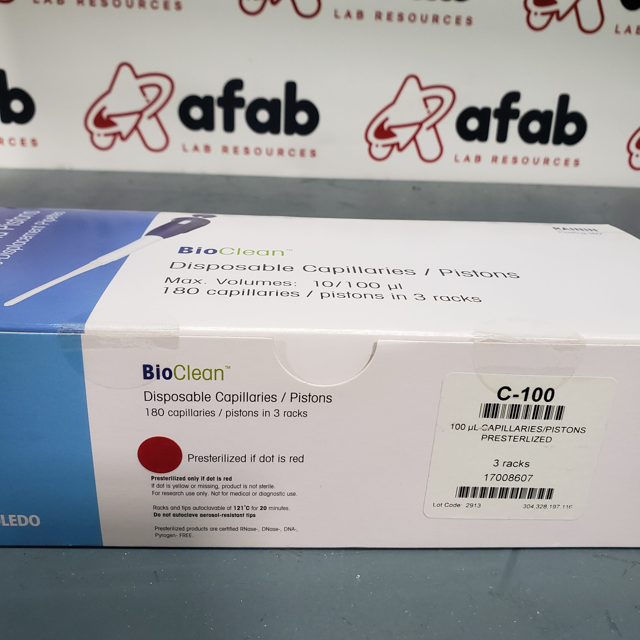 Rainin Bio Clean C100 Capillaries and Pistons - AFAB Lab Resources