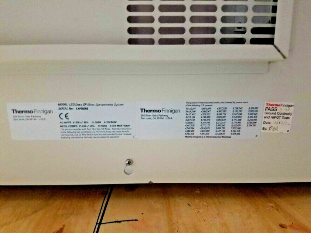 Thermo Finnigan LCQ Deca XP Mass Spectrometer System - AFAB Lab Resources