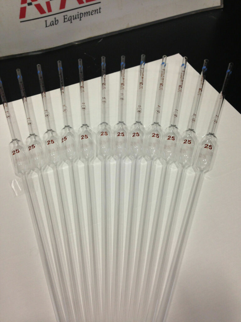 25 mL Volumetric Bulb Pipette Pyrex and Fisherbrand (Lot of 25) - AFAB ...