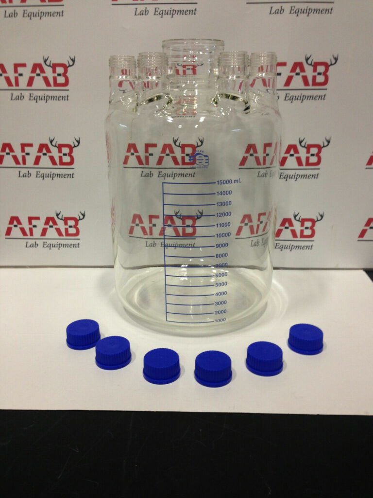 Quark 15000mL Glass Spinner Flask, 6 Vertical Top Arms - AFAB Lab Resources
